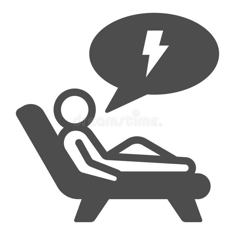 Psychologist Bed with Human Solid Icon, Family Psychology Concept ...