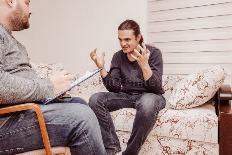 Psychologist Consulting Concept. Doctor Consult in Psychotherapy ...