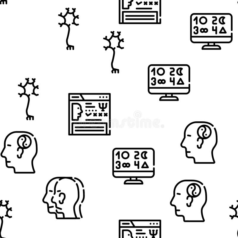 Psychologist Doctor Vector Seamless Pattern Stock Vector - Illustration ... Psychologist Doctor Vector Seamless Pattern Stock Vector - Illustration ...