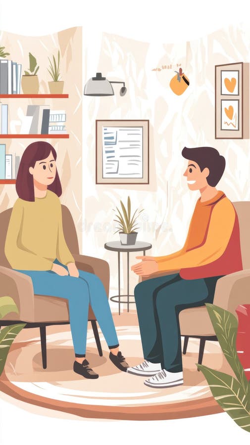 Psychologist Listening To Patient Talking about Problems during Therapy ...