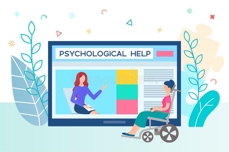 Psychological Help Online, Advice and Support Stock Vector ...