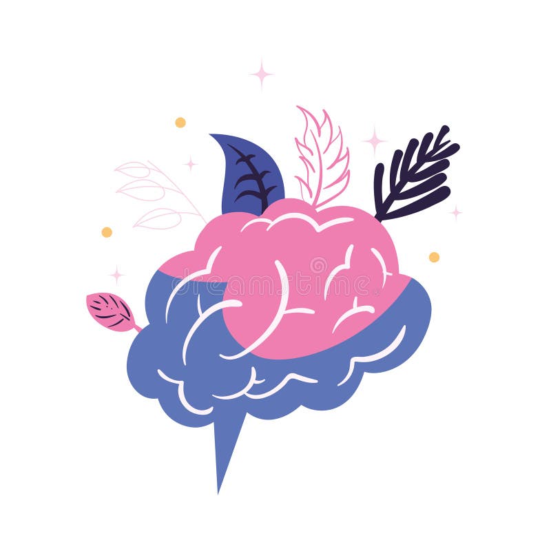 Psychology Brain and Mental Health Stock Vector - Illustration of ...