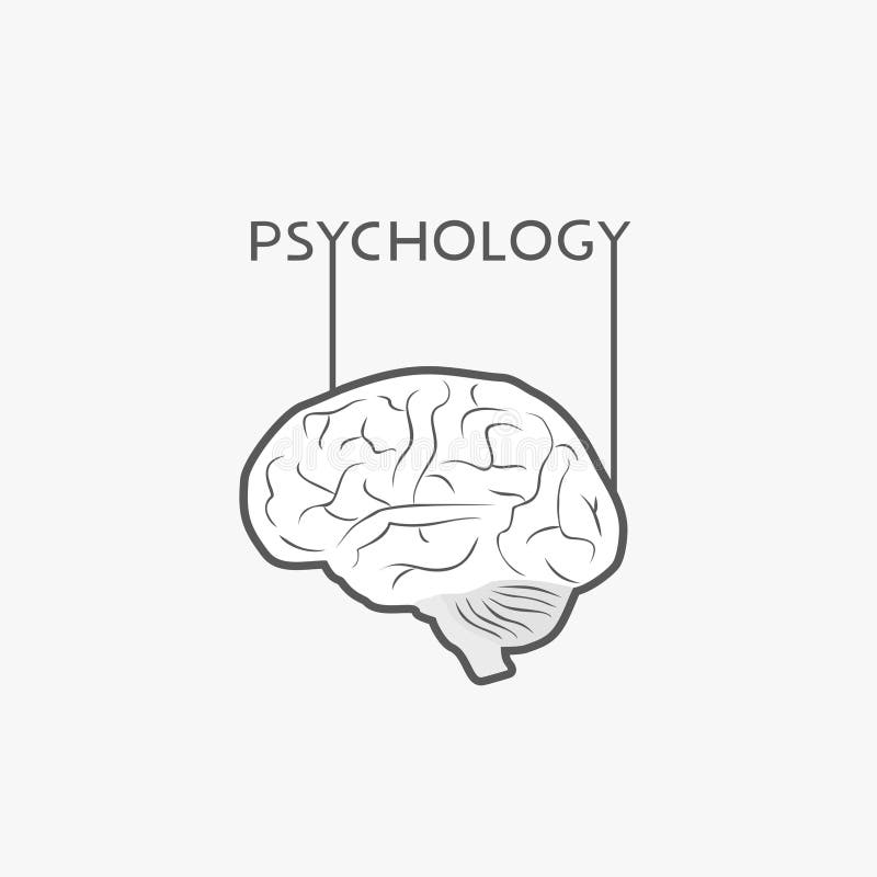 Psychology brain symbol stock vector. Illustration of communication ...