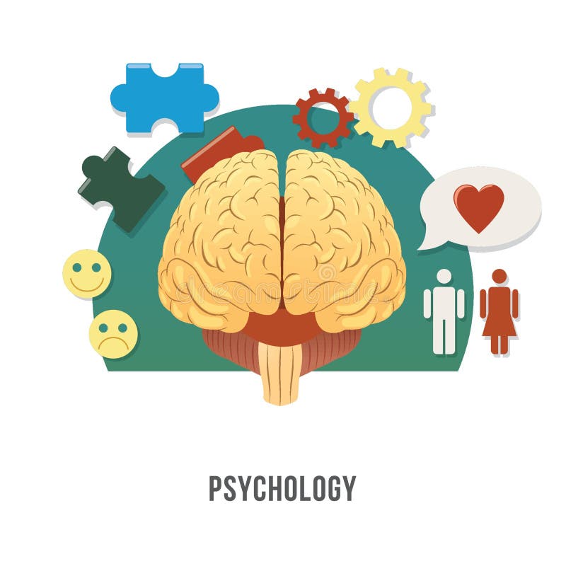 Psychology Concept. Vector Illustration Decorative Design Stock Vector ...