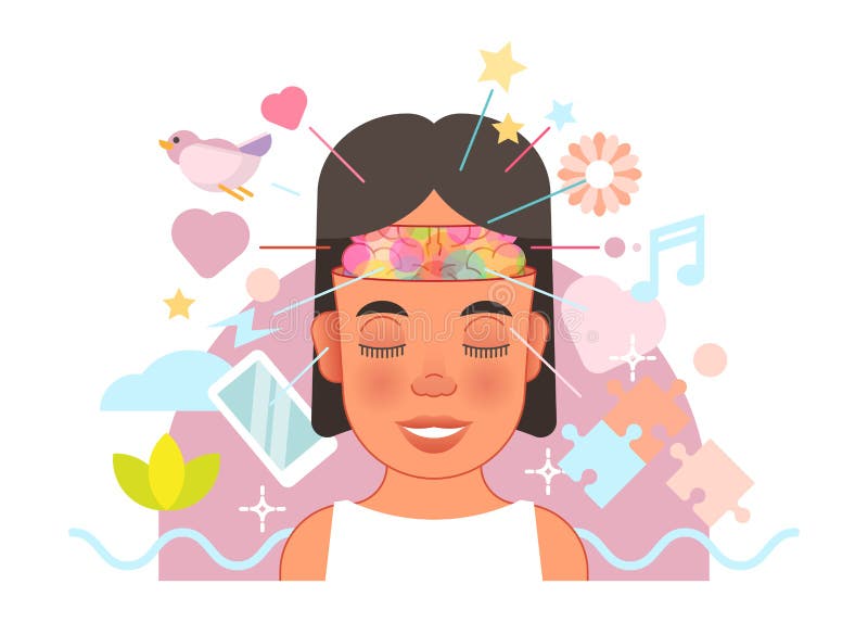 Psychology Concept Vector Illustration with Persons Mind Expressions ...