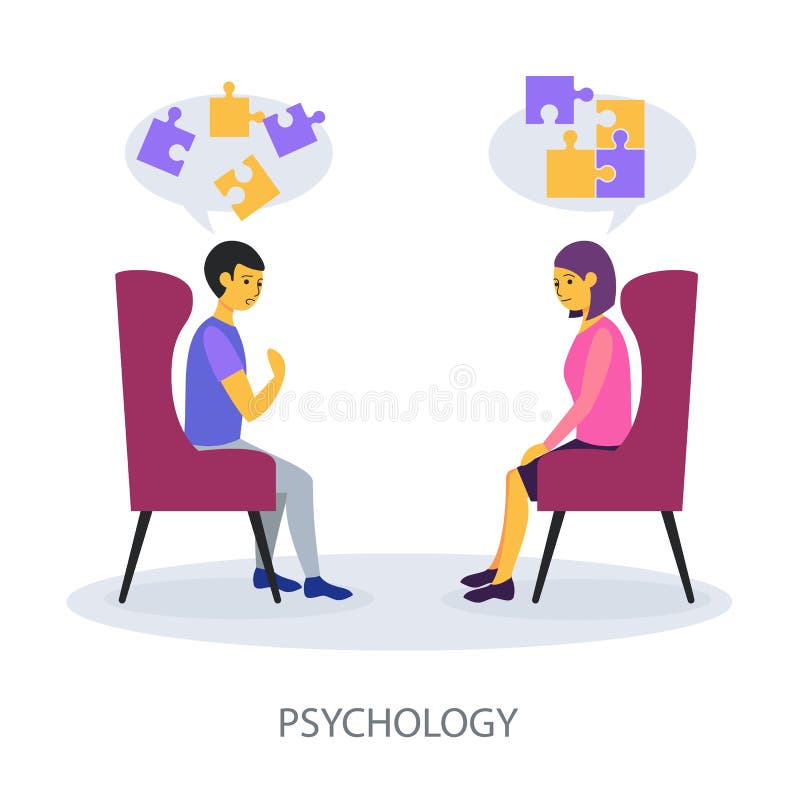 Psychology Concept on White Background, Flat Design Stock Vector ...