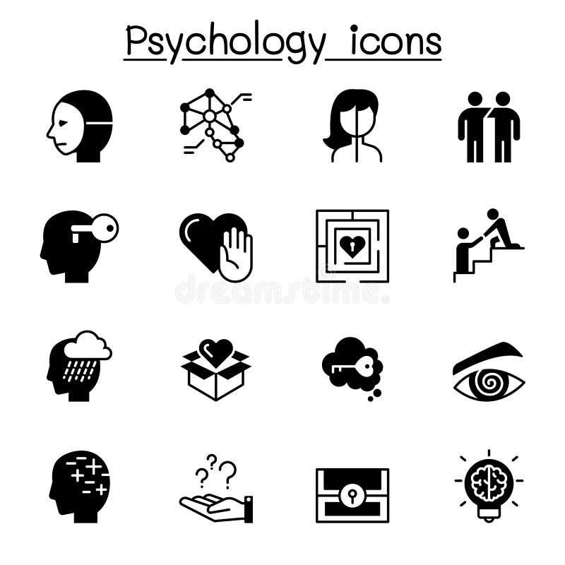 Psychology Icons Set Vector Illustration Graphic Design Stock Vector ...