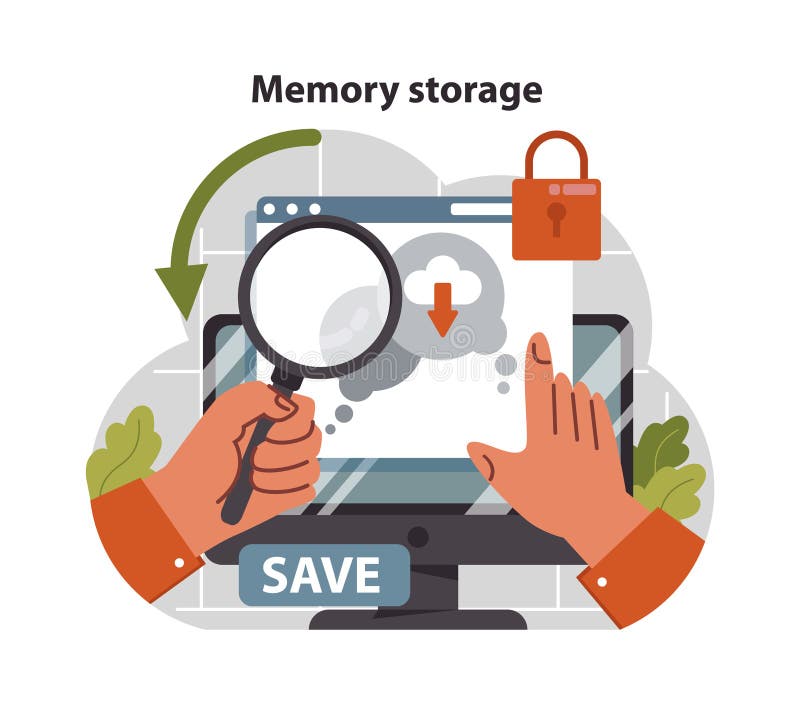 Psychology. Memory storage stock vector. Illustration of flat - 288679700