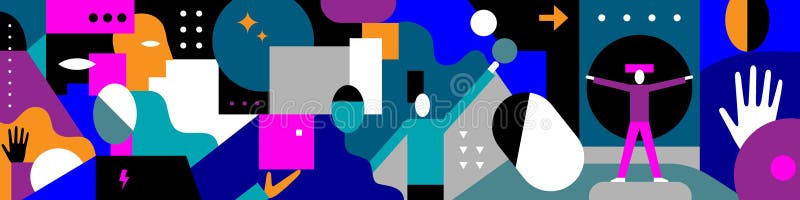 People Psychology Abstract Vector Illustration Background Design ...