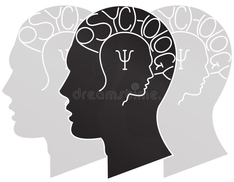 Psychiatry Symbol on People Silhouette Stock Vector - Illustration of ...