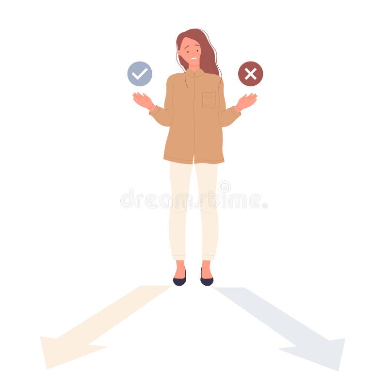Psychology right choice. stock vector. Illustration of direction ...