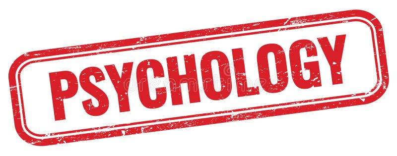 PSYCHOLOGY Text on Red Grungy Stamp Stock Illustration - Illustration ...