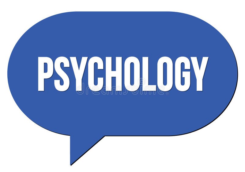 PSYCHOLOGY Text Written in a Blue Speech Bubble Stock Illustration ...