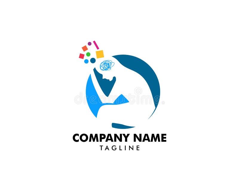 Psychology Vector Logo Template Design Stock Vector - Illustration of ...