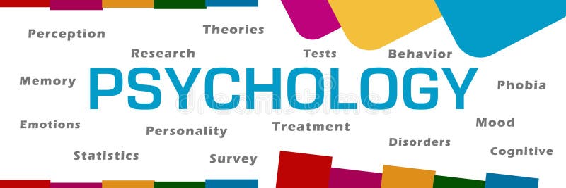 Psychology Word Cloud Abstract Colorful Background Stock Illustration ...