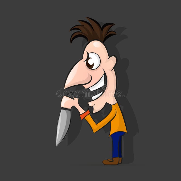 Psychopath killer wielding stock vector. Illustration of gore - 92262964