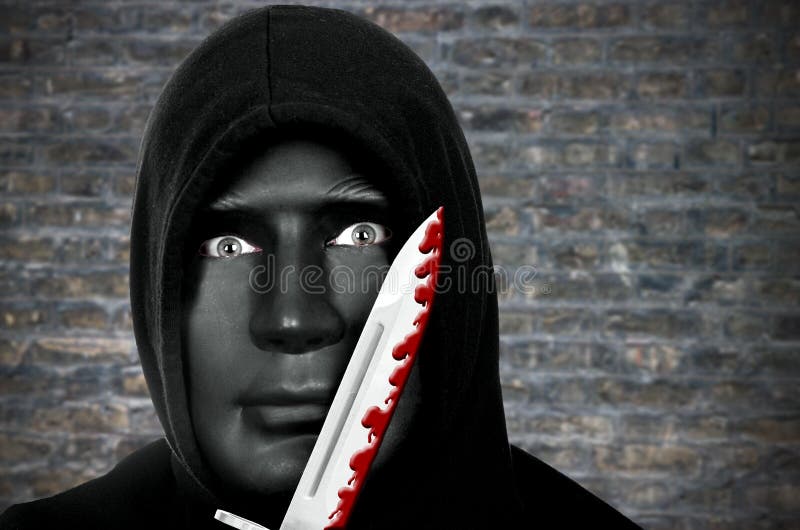 Masked man aims with gun stock image. Image of rudeness - 24682417
