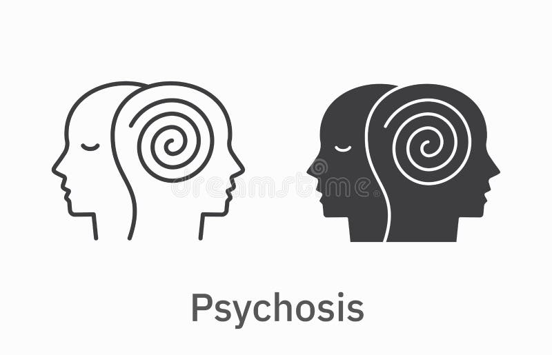 Psychosis Icon on White Background. Vector Illustration. Stock Vector ...