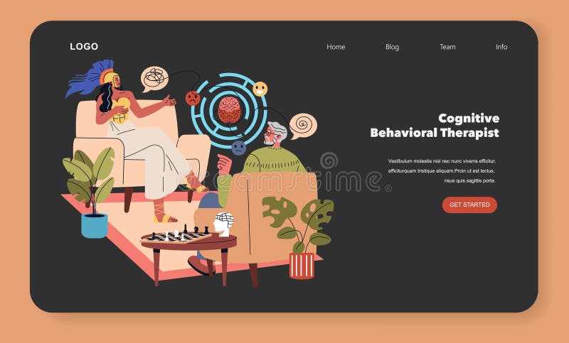 Psychotherapists. Flat Vector Illustration Stock Vector - Illustration ...