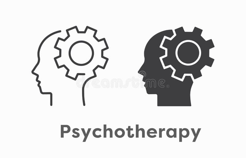 Psychotherapy Icon on White Background. Vector Illustration. Stock ...