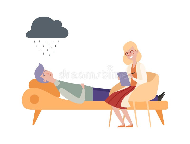 Female Therapy Session Stock Vector Illustration Of Graphic 38955654
