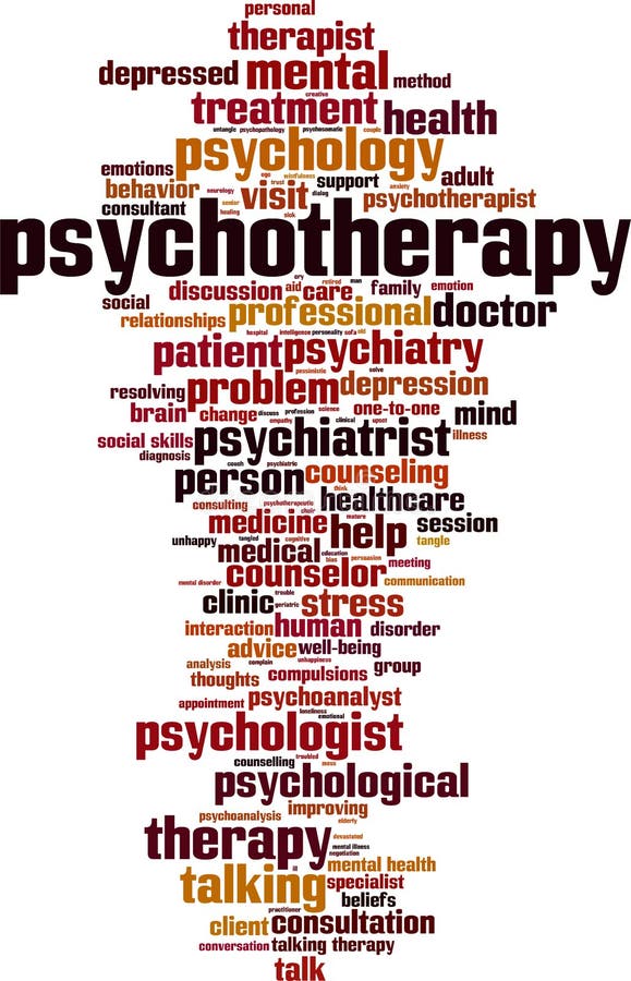 Psychotherapy word cloud stock vector. Illustration of consultation ...