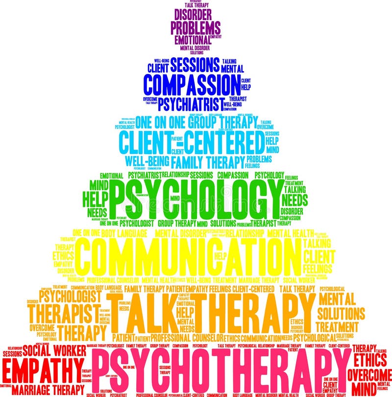 Psychotherapy Word Cloud stock vector. Illustration of centered - 108111175