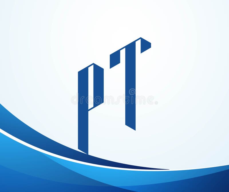 PT Alphabet Letter Logo Design Template Elements Stock Vector ...