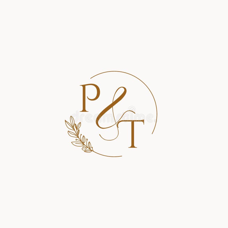 PT Initial Wedding Monogram Logo Stock Illustration - Illustration of ...