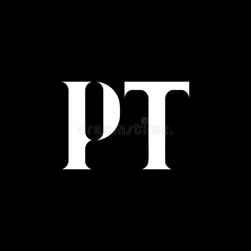 PT P T Letter Logo Design. Initial Letter PT Uppercase Monogram Logo ...