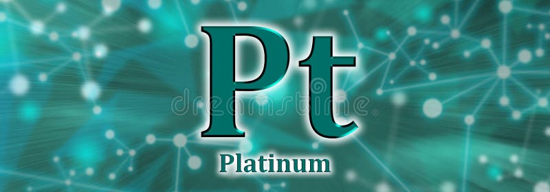 Pt Symbol. Platinum Chemical Element Stock Illustration - Illustration ...