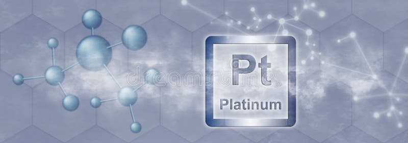 Platinum Symbol. Sign Platinum With Atomic Number And Atomic Weight. Pt ...