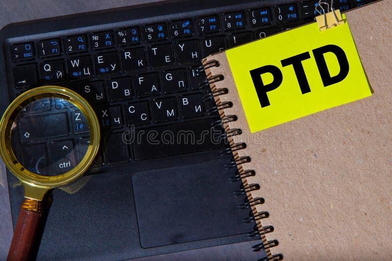 PTD Acronym Concept. Text on Wooden Cubes with Bright Light. Stock ...