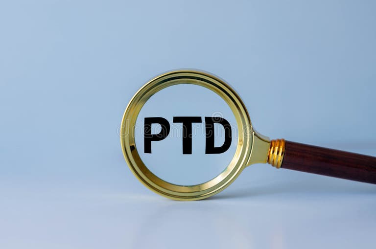 PTD Acronym Concept. Text on Wooden Cubes with Bright Light. Stock ...