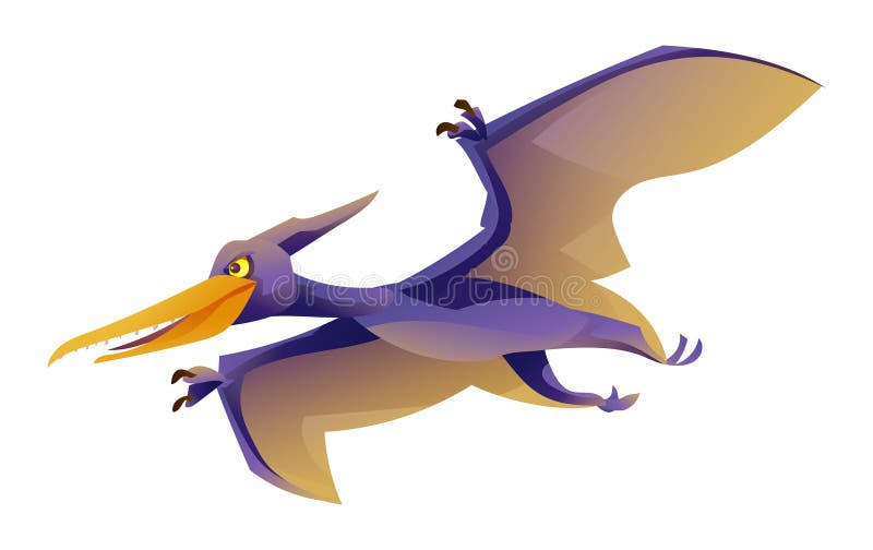 Pterodactyl Dinosaur Vector Illustration Stock Vector - Illustration of ...