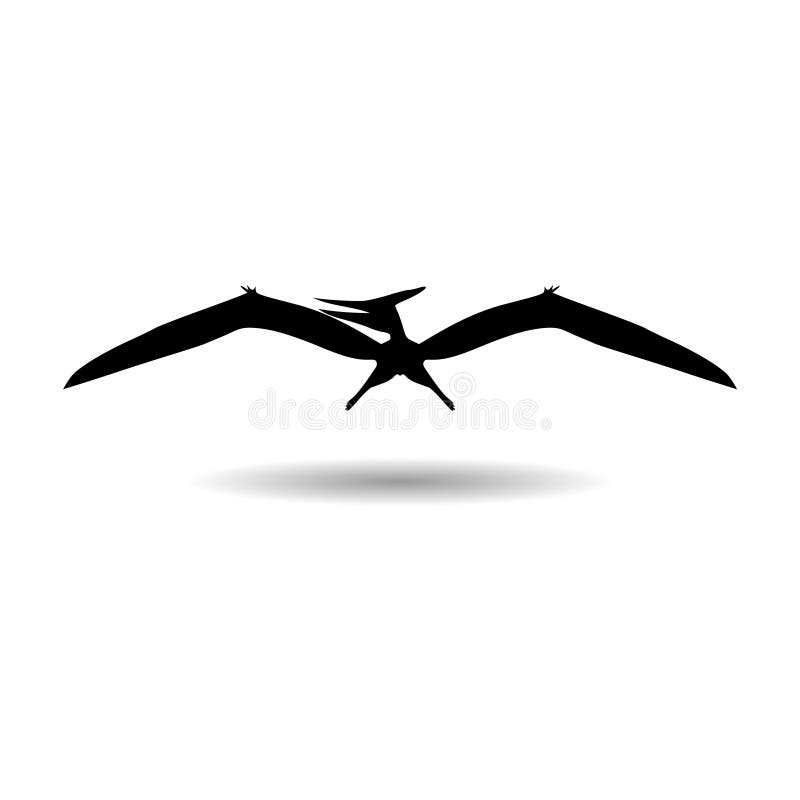 Pterodactyl Icon or Logo, Pteranodon Bird Stock Vector - Illustration ...