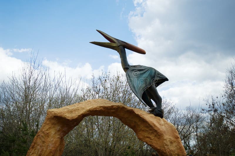 Pterodactyl Dinosaur Flying at Forest Stock Image - Image of dinosaur ...