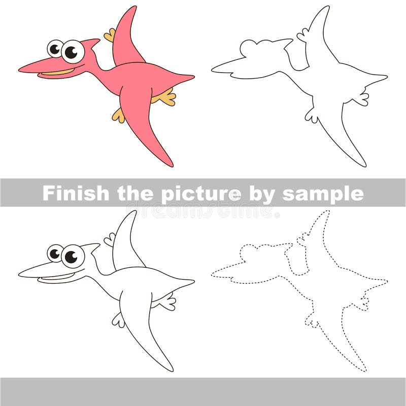 Pterodactylus Die Vectorillustratie Graveren Vector Illustratie - Illustration of tekening ...