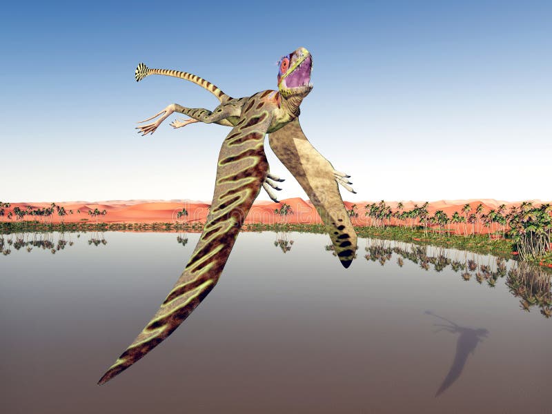 Pterosaur Peteinosaurus stock illustration. Illustration of ...