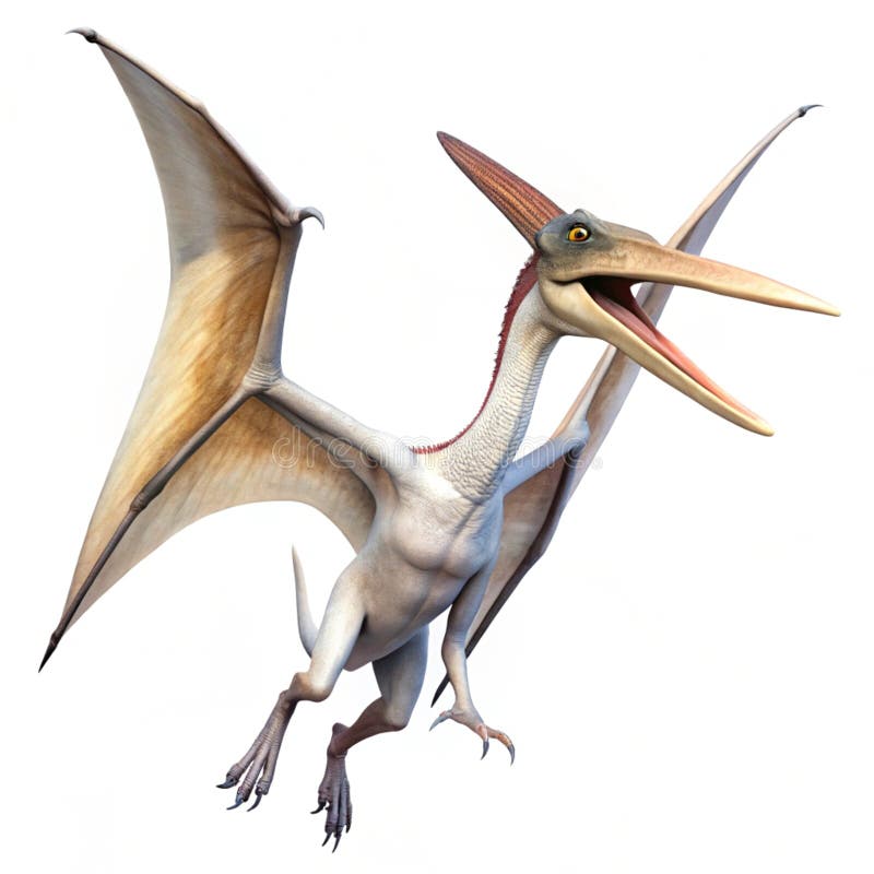 Pterosaur (Pteranodon) in Landing Pose Stock Illustration ...