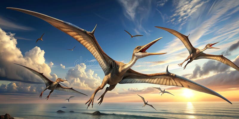 Pterosaurs (lat Pterosauria) Extinct Flying Reptiles that Form the ...