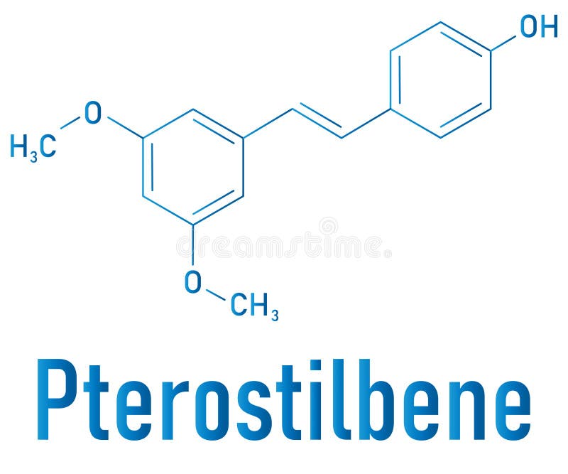 Pterostilbene Molecule. Skeletal Formula. Chemical Structure Stock ...