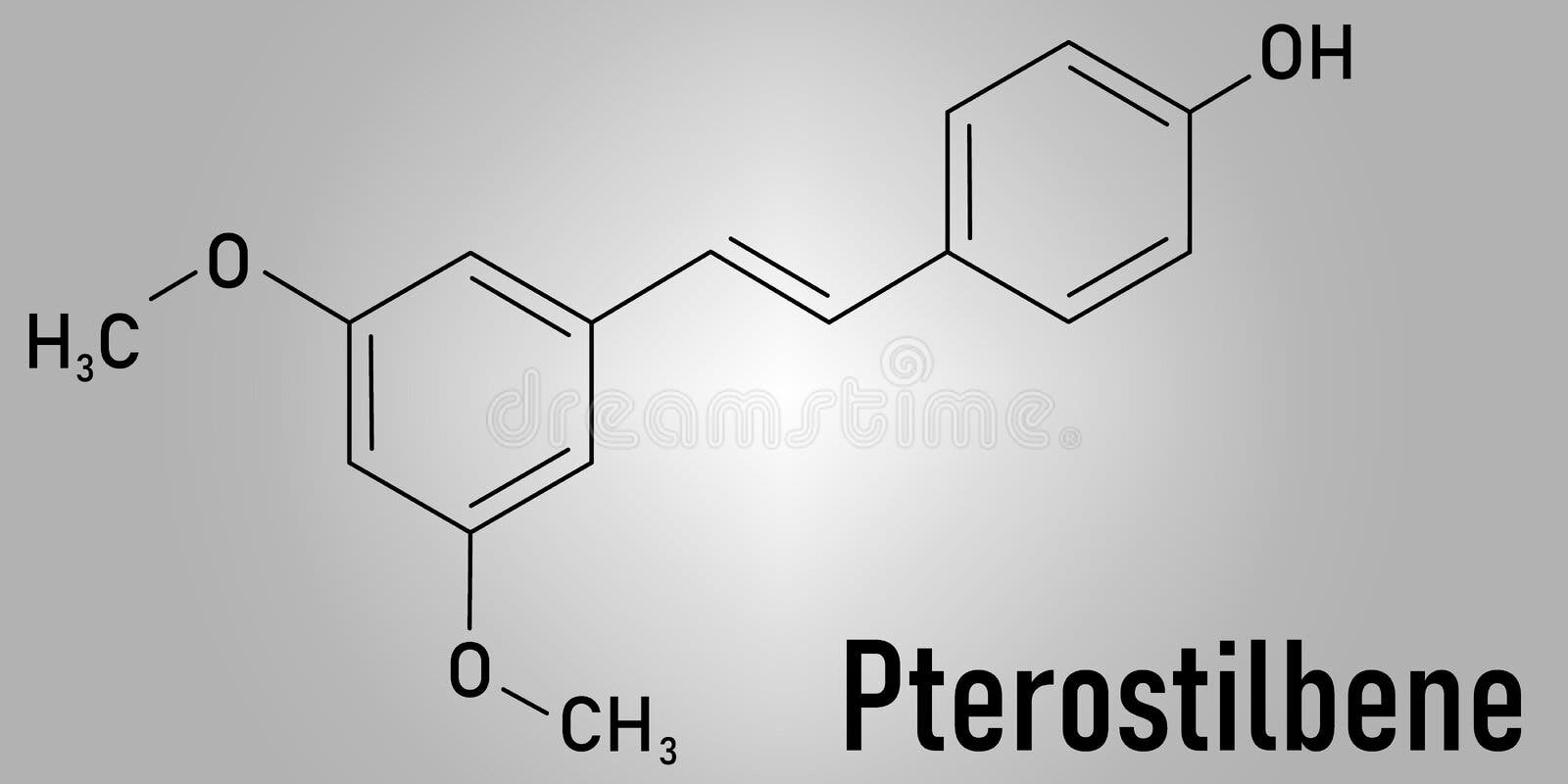 Pterostilbene Molecule. Skeletal Formula. Chemical Structure Stock ...