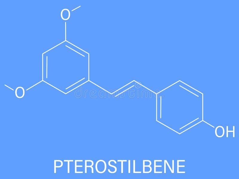Pterostilbene Molecule. Skeletal Formula. Chemical Structure Stock ...
