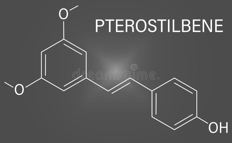 Pterostilbene Molecule. Skeletal Formula. Chemical Structure Stock ...