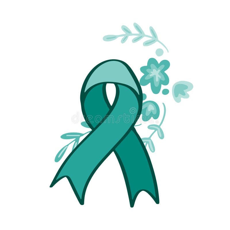 PTSD Awareness and Support Ribbon Symbol Illustration Vector with ...