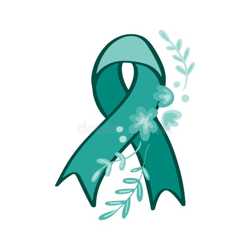 PTSD Awareness and Support Ribbon Symbol Illustration Vector with ...