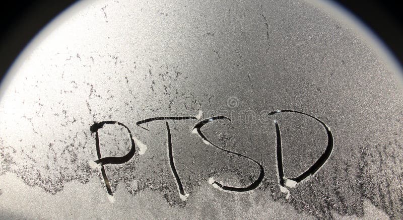 PTSD Concept Word on Frosty Window Background Stock Photo - Image of ...