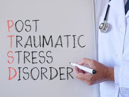 PTSD Post Traumatic Stress Disorder is Shown Using the Text Stock Photo ...