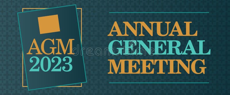 AGM. Annual General Meeting 2023 Banner or Poster. EPS10 Vector Stock ...